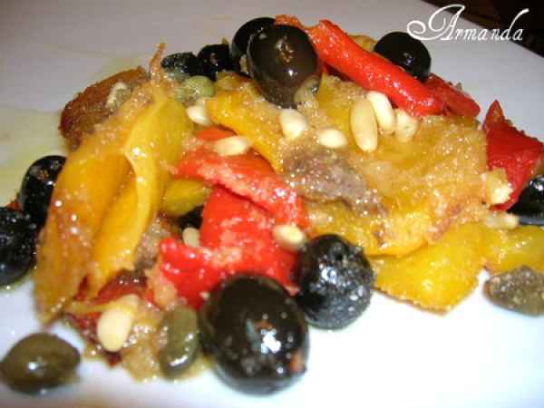 Ricetta peperoni grigliati con acciughe semplice e veloce