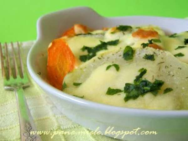 Ricetta di cavolo rapa e carota gratinati con mozzarella