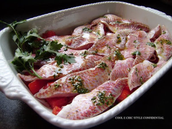 Ricetta filetti di triglia con verdure fresche e sane