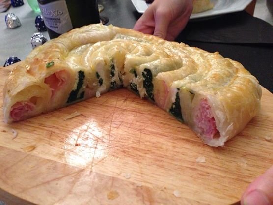 Ricetta girella di pasta sfoglia farcita