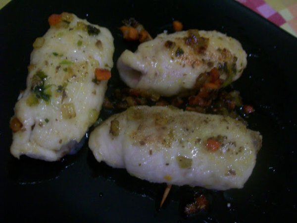 Ricetta involtini di petto di pollo al vino o birra