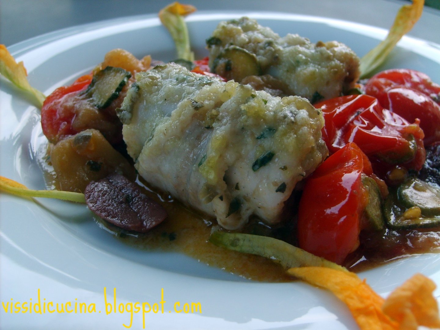 Involtini di sogliola con trito aromatico e verdure mediterranee ...