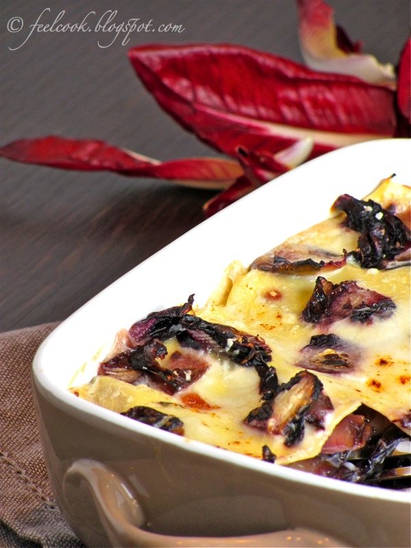 Ricetta lasagne con radicchio e taleggio