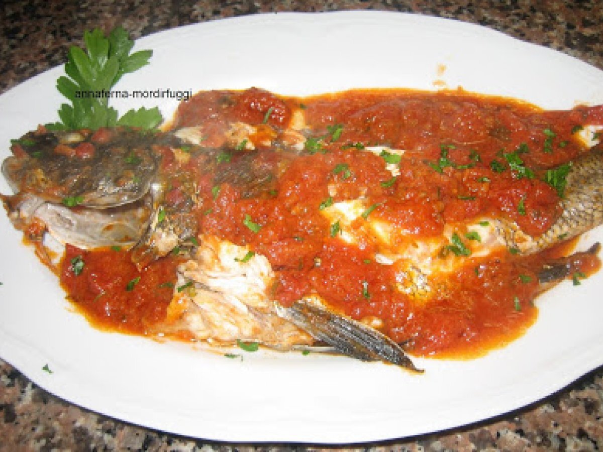 Ricetta ombrina al pomodoro alla livornese