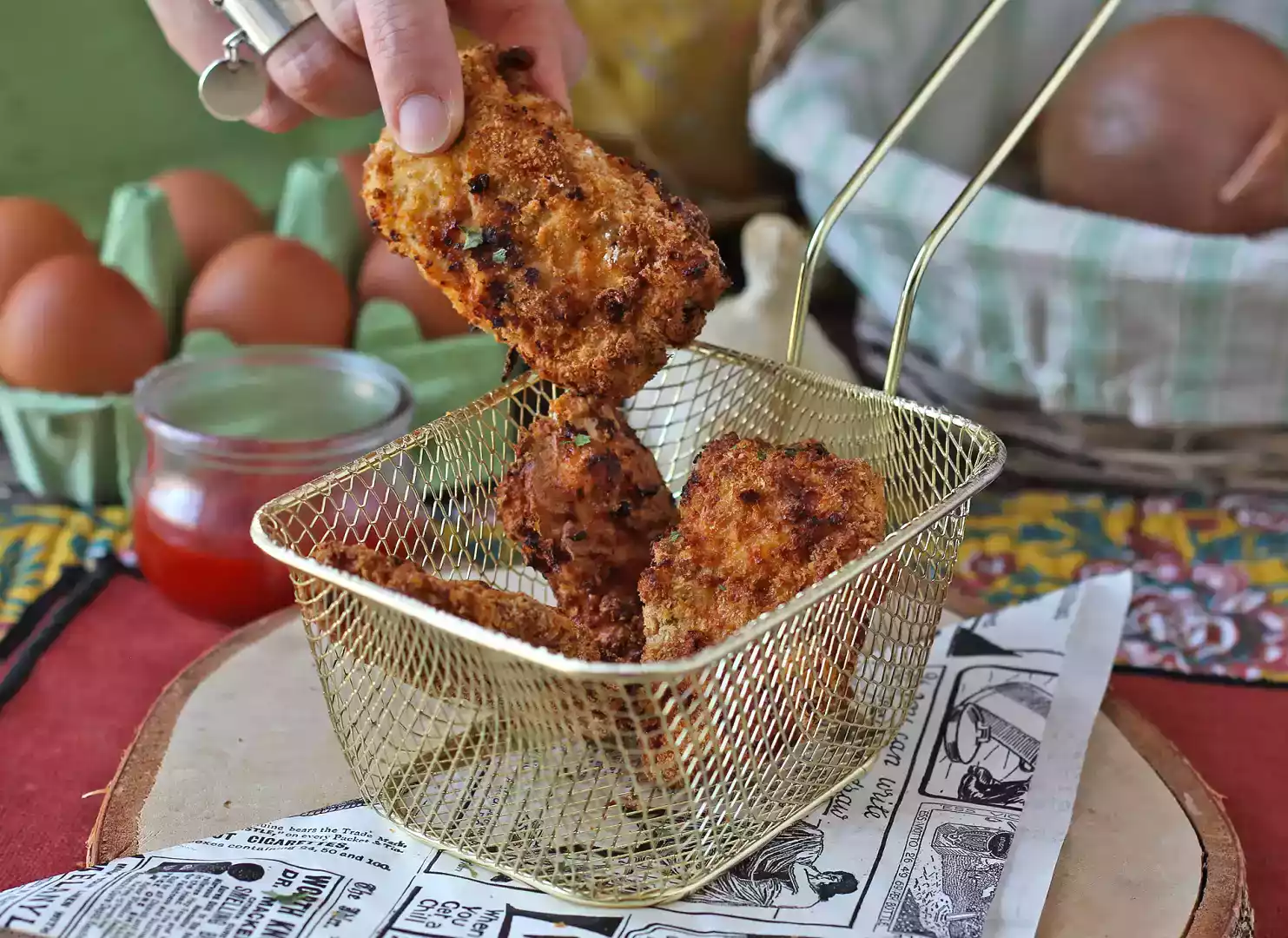 Pollo impanato in friggitrice ad aria: croccante, leggero e pronto in ...