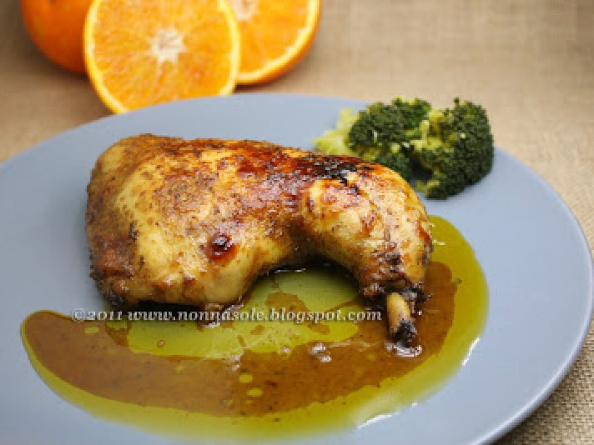 Ricetta di pollo ruspante all'arancia