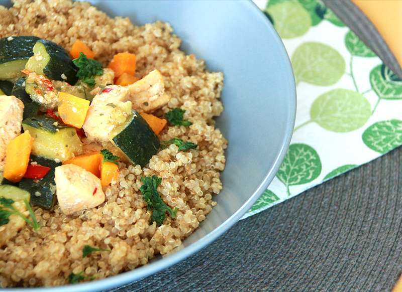 Quinoa con pollo e verdure - Ricetta Petitchef
