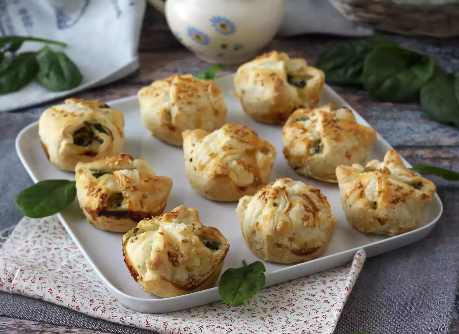 Ricetta rustici spinaci e formaggio