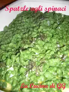 Ricetta spatzle verdi al burro e salvia