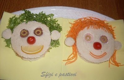 Ricetta tramezzini... faccine buffe